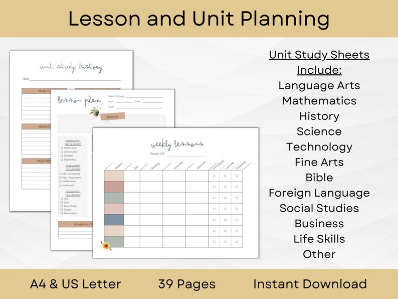 Editable Homeschool Planner Bundle With Transcript Templates | 2 Styles ...
