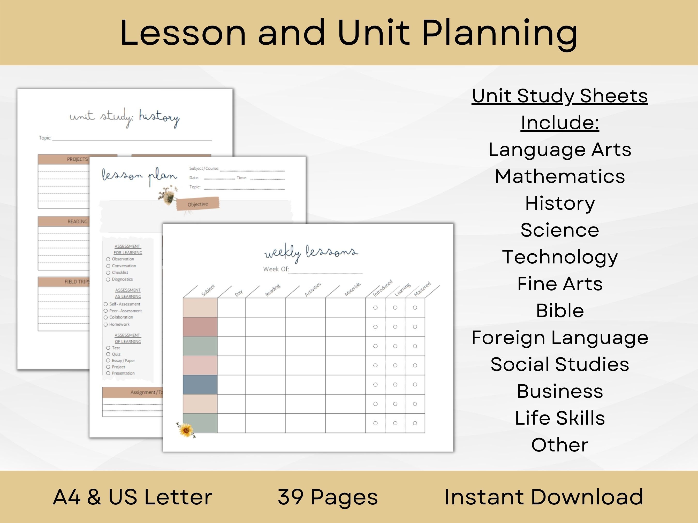 Editable Homeschool Planner Bundle With Transcript Templates - Etsy