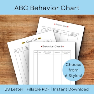 ABC Antecedent-behavior-consequence Chart Template | Recognize Triggers ...