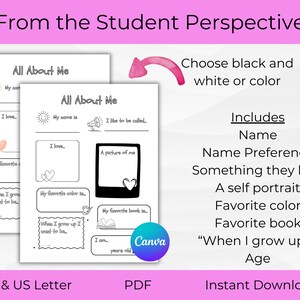 Editable Watercolor Meet the Teacher Template With Student Info Sheets ...