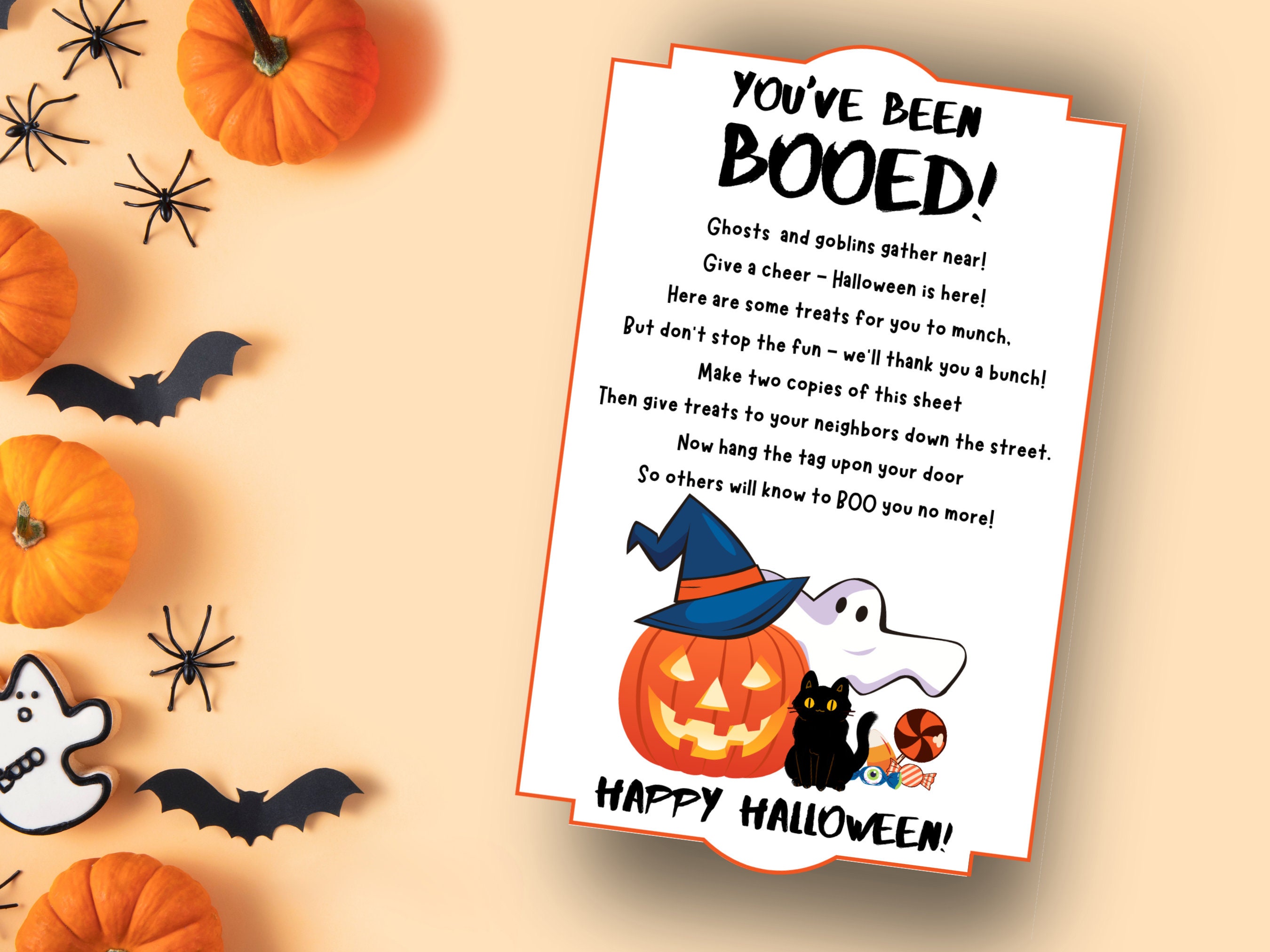 Printable "you've Been Booed" Poem With Doorhanger | Cute and Classic ...