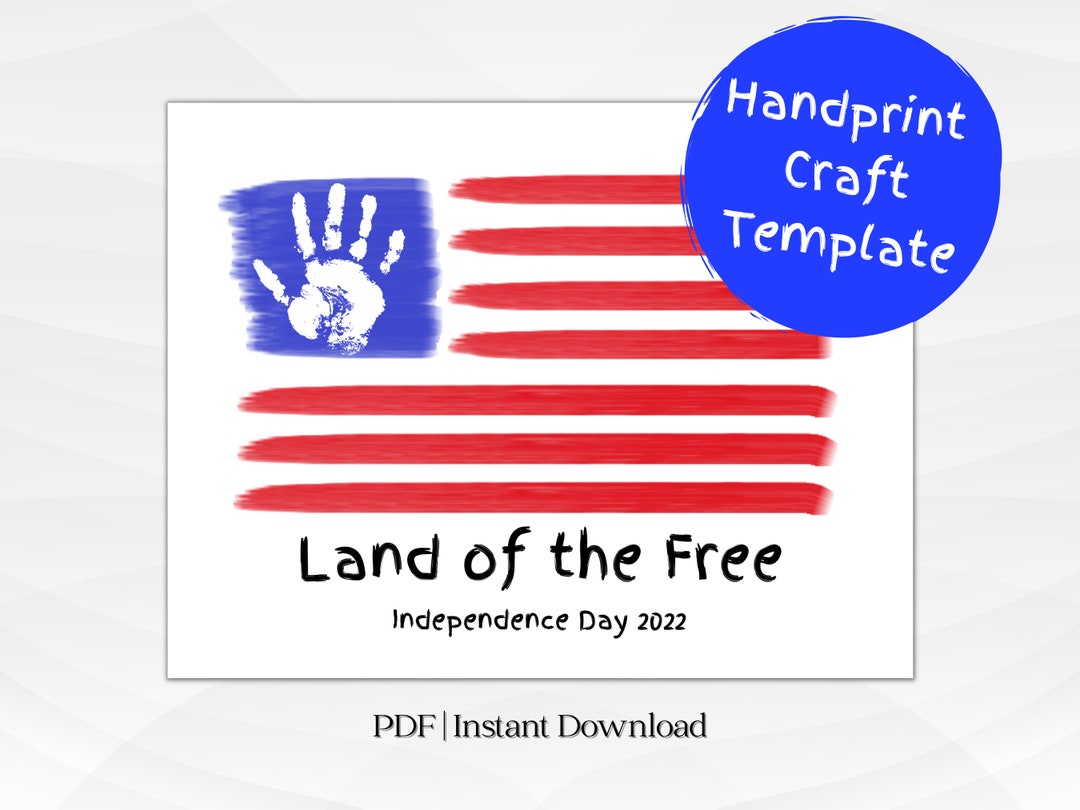 US Flag Handprint Craft | Kids Crafts | PDF Instant Download - Etsy