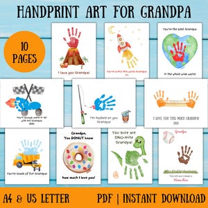 Handprint Art for Grandparents Day | Grandpa's Birthday and Father's ...