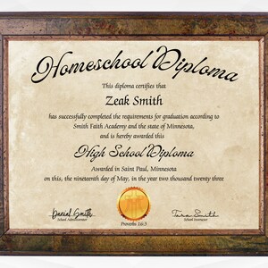 Printable Homeschool Diploma Template With Bible Reference | Editable ...