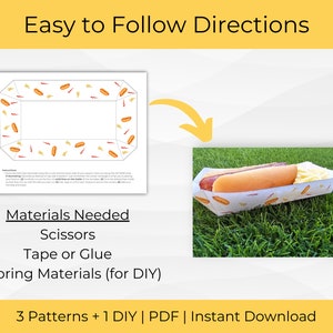 Printable Hot Dog Tray Template for the Fourth of July | DIY Hot Dog ...