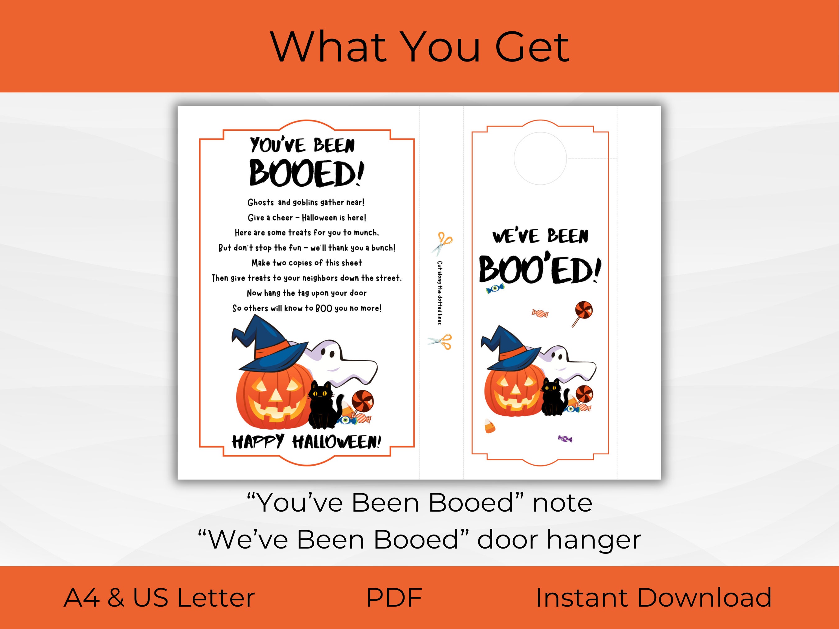 Printable "you've Been Booed" Poem With Doorhanger | Cute and Classic ...