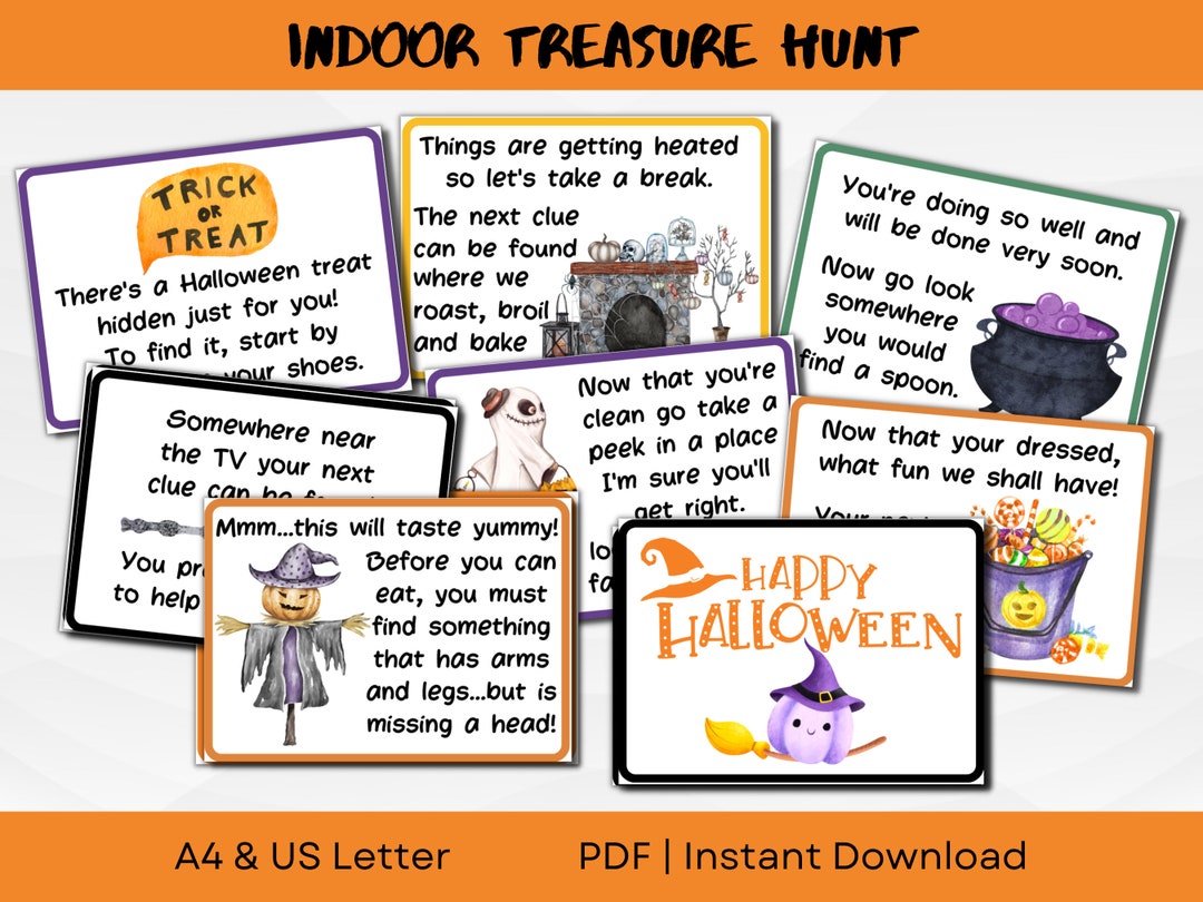 Halloween Indoor Scavenger Hunt | Cute Halloween Activities for Kids ...