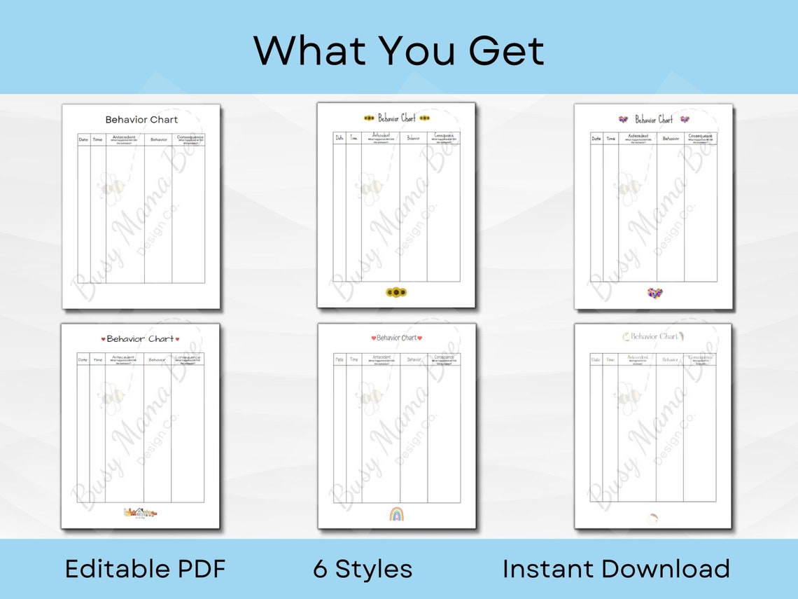ABC Antecedent-behavior-consequence Chart Template Recognize - Etsy