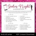 Printable Ladies Night Scavenger Hunt for Girls Night Out | A4 & US ...