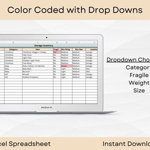 Storage Inventory Spreadsheet | Garage Storage | Home Management ...