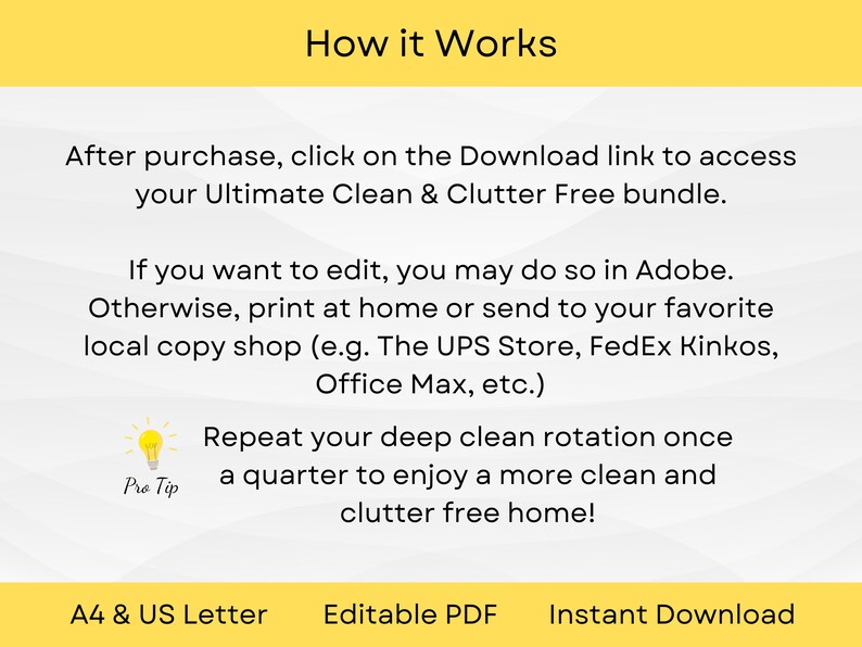 Editable Cleaning Schedule and Declutter Checklist Essentials Bundle ...
