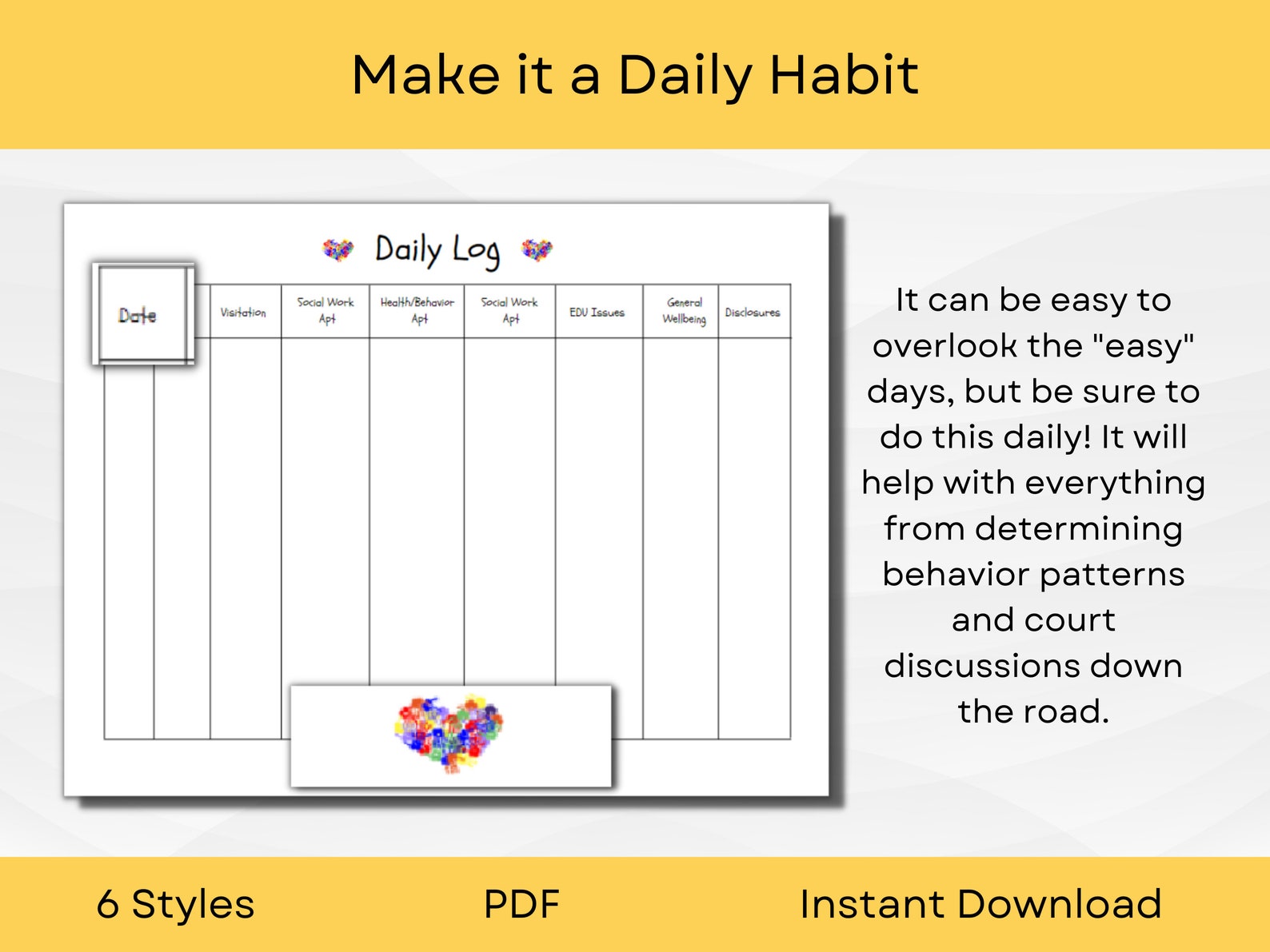 Foster Care Daily Log Bundle With Appointments, Educational Issues ...