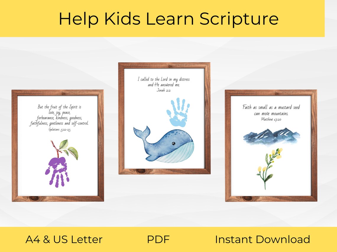 Christian Preschool Handprint Art Bundle Bible Activities for Kids ...