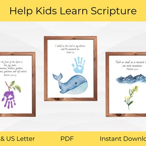 Christian Preschool Handprint Art Bundle | Bible Activities for Kids ...