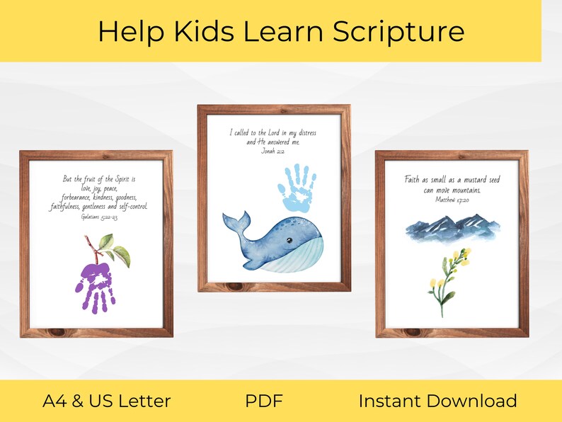 Christian Preschool Handprint Art Bundle | Bible Activities for Kids ...