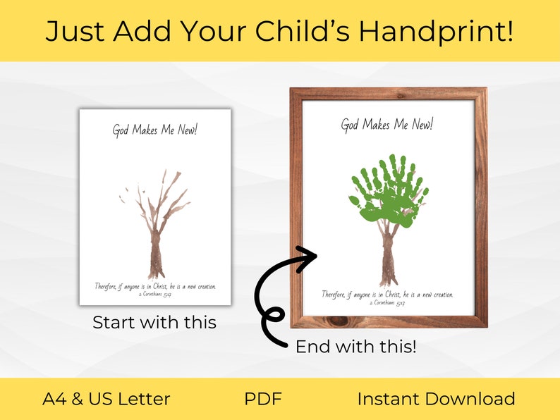 Christian Preschool Handprint Art Bundle | Bible Activities for Kids ...