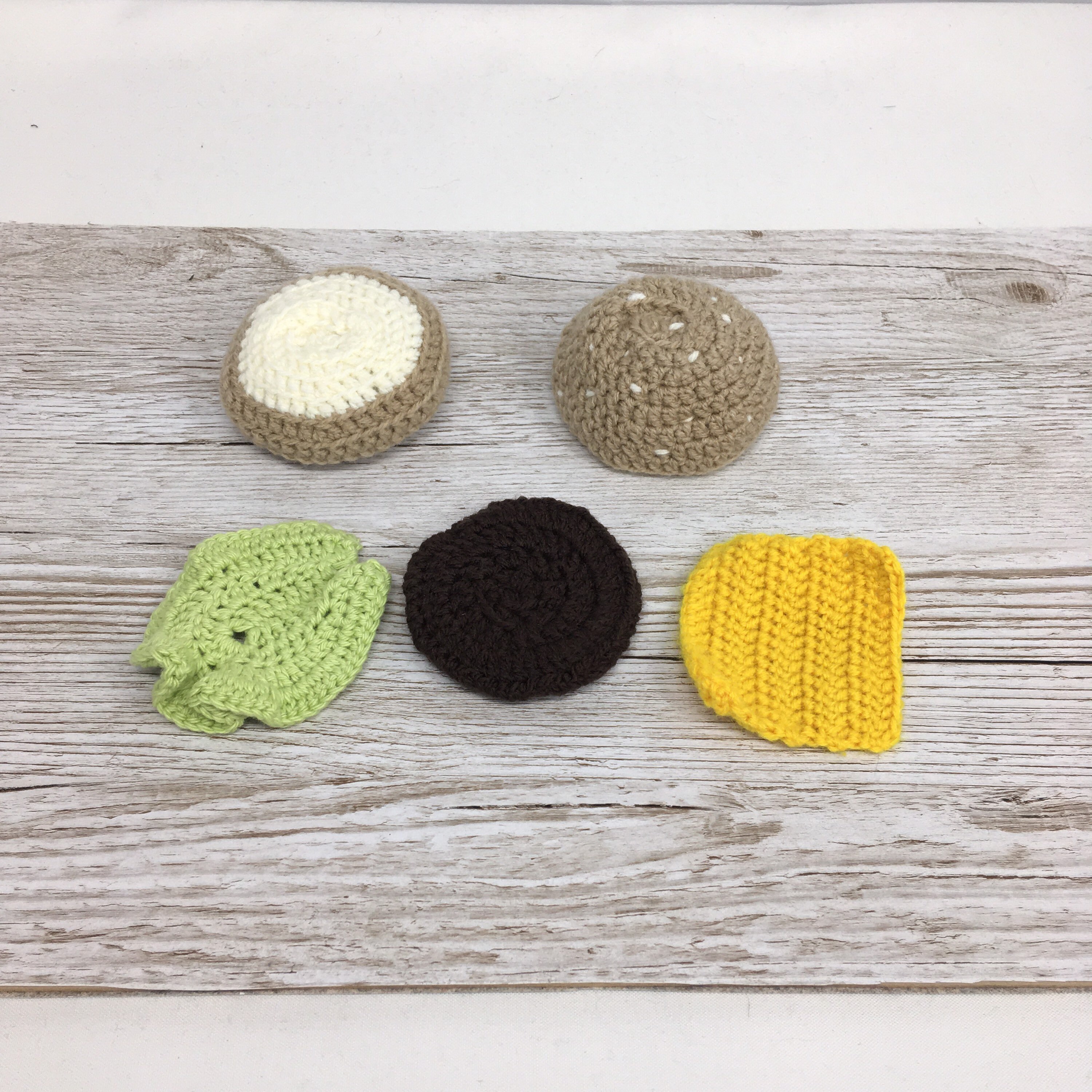 Toys Pretend Play Toys & Games Play food burger & fries hand crocheted ...