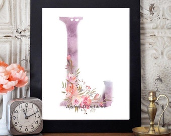 Pink Flower Letter L - Etsy