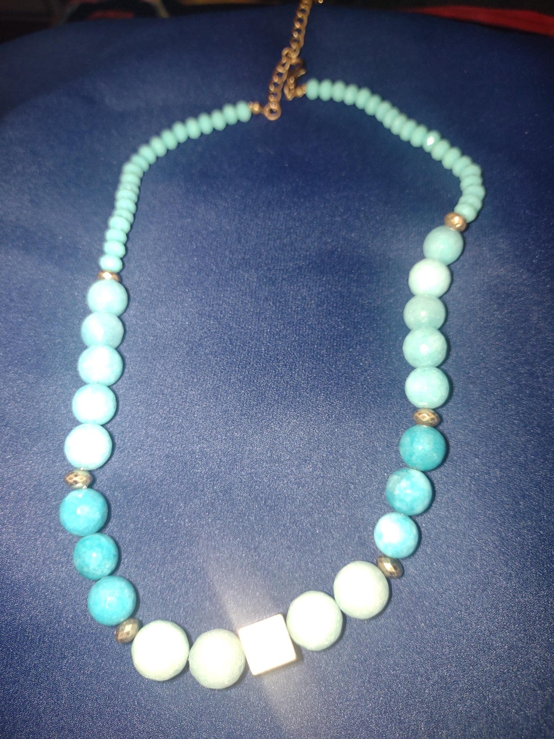 Aqua Blue Pearl Necklaces - Etsy
