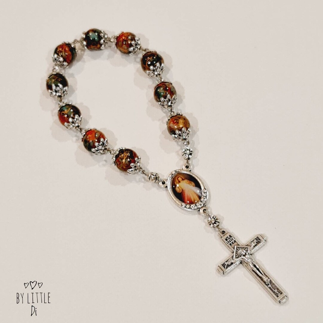 READY TO SHIP Divine Mercy Mini Rosaries, Small Rosaries, Baptism ...