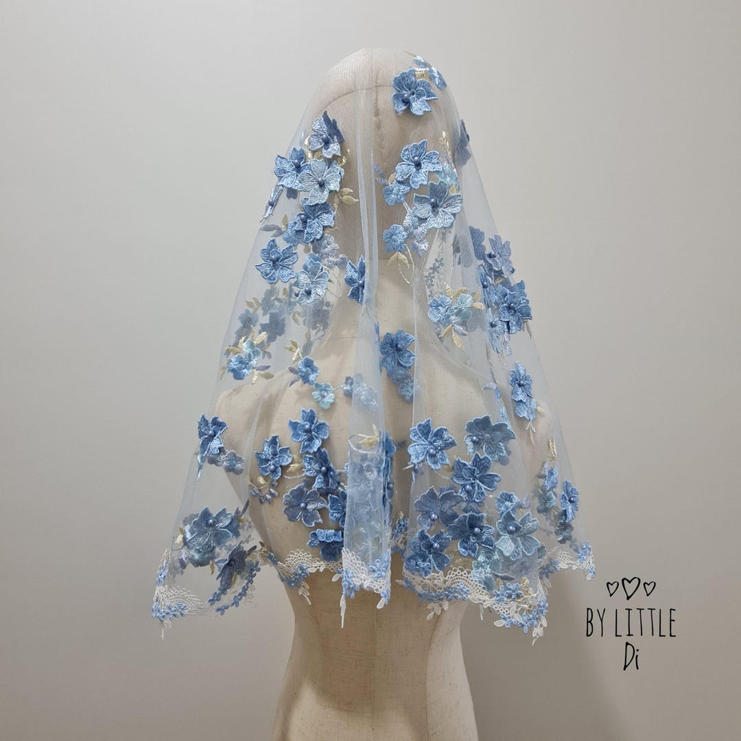 St. Anne D-shaped Mantilla Chapel Veil for Latin Mass, Catholic Veil ...