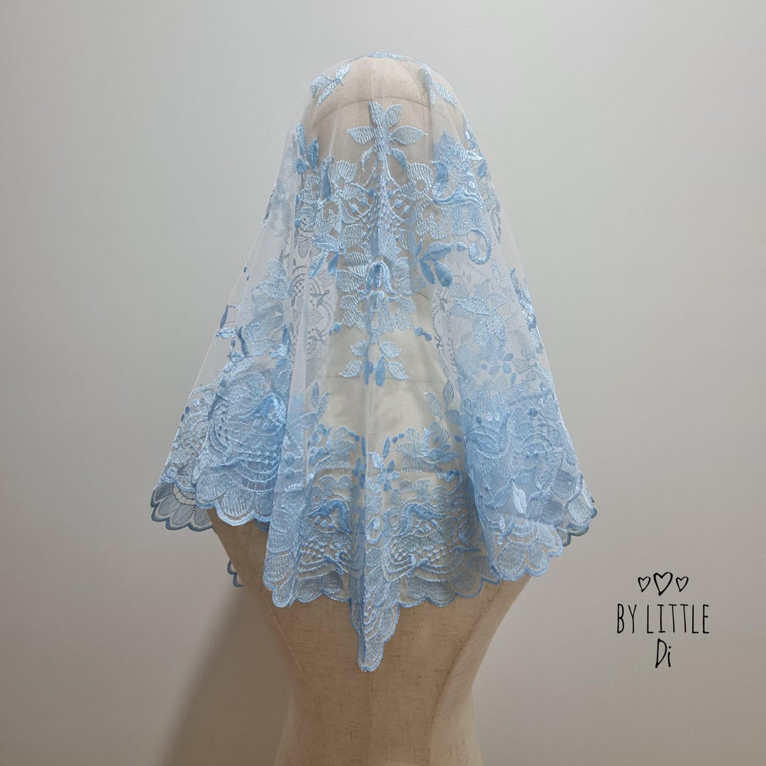 READY TO SHIP - Traditional Mantilla Chapel Veil for Latin Mass ...