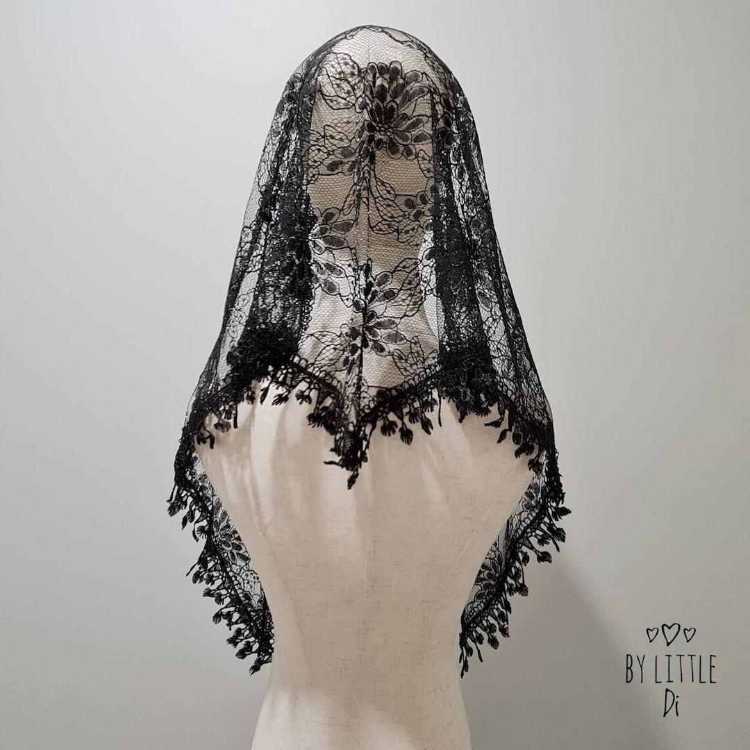Mantilla Chapel Veil for Latin Mass | Catholic Mass Veil | White, Black ...
