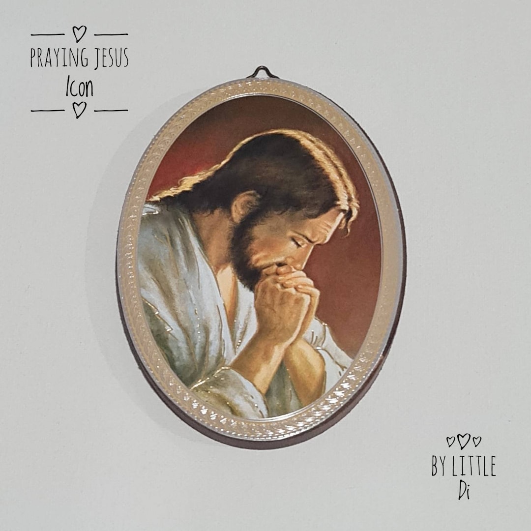 Praying Jesus Religious Icon - Etsy