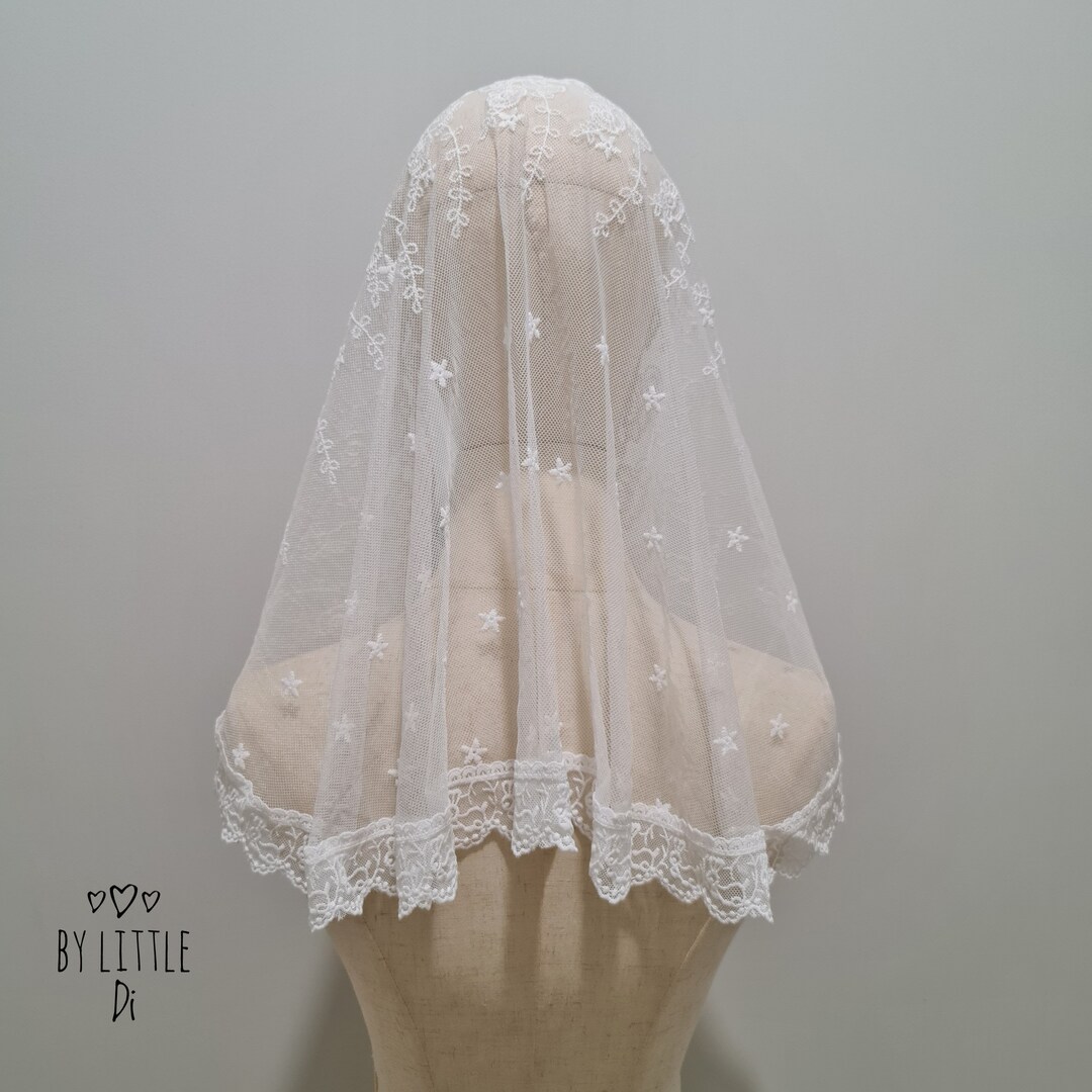 St. Kateri Kids Girls Veils for Latin Mass | First Holy Communion Veil ...