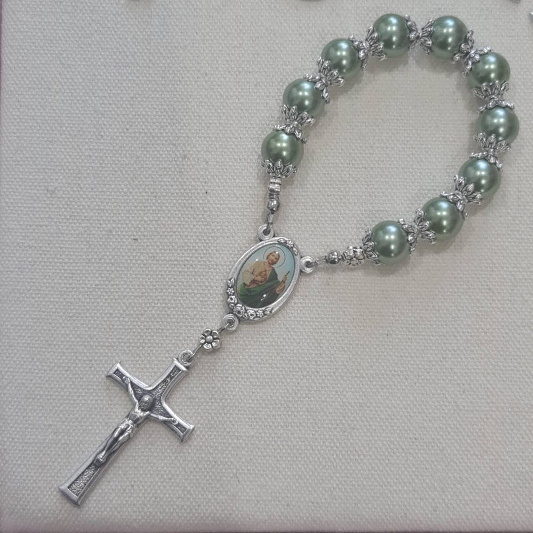 St. Jude Mini Rosaries, Small Rosaries, Baptism Favors, Wedding Favors ...
