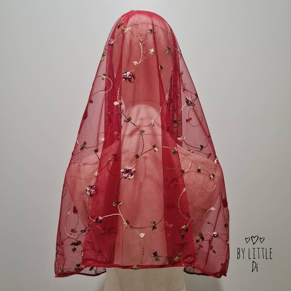 Red Veil - Etsy