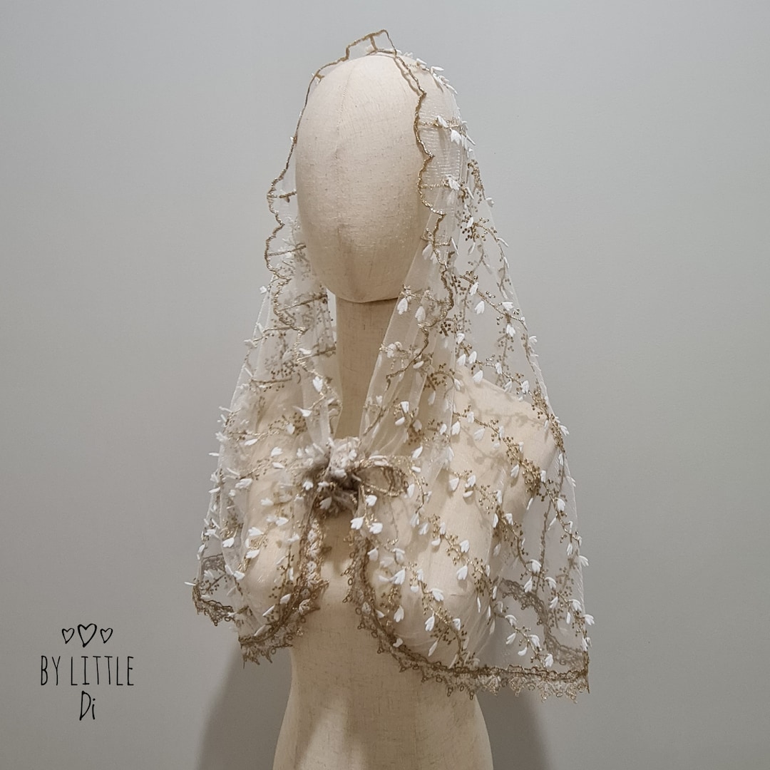 Queen of Angels Shawl Veil for Catholic Mass, Latin Mass Veil, Catholic ...