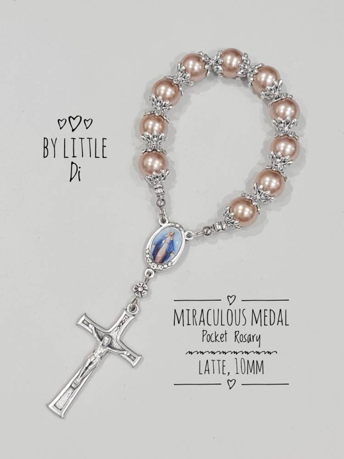 Miraculous Medal Mini Rosaries, Small Rosaries, Baptism Favors, Wedding ...