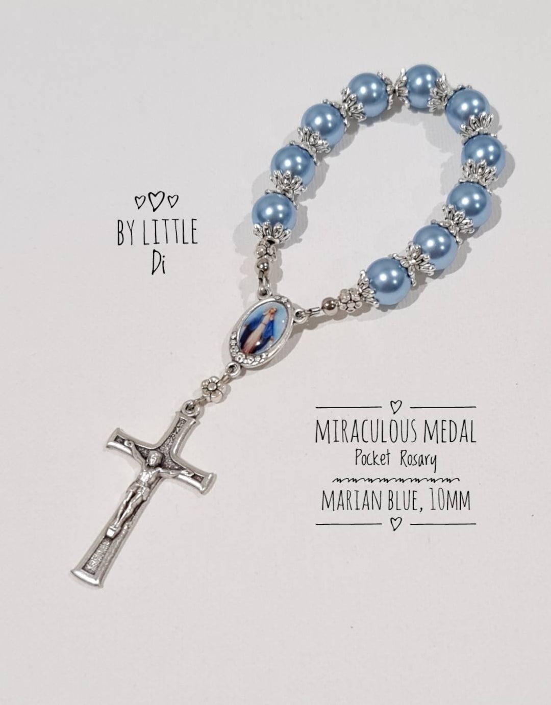 Miraculous Medal Mini Rosaries, Small Rosaries, Baptism Favors, Wedding ...