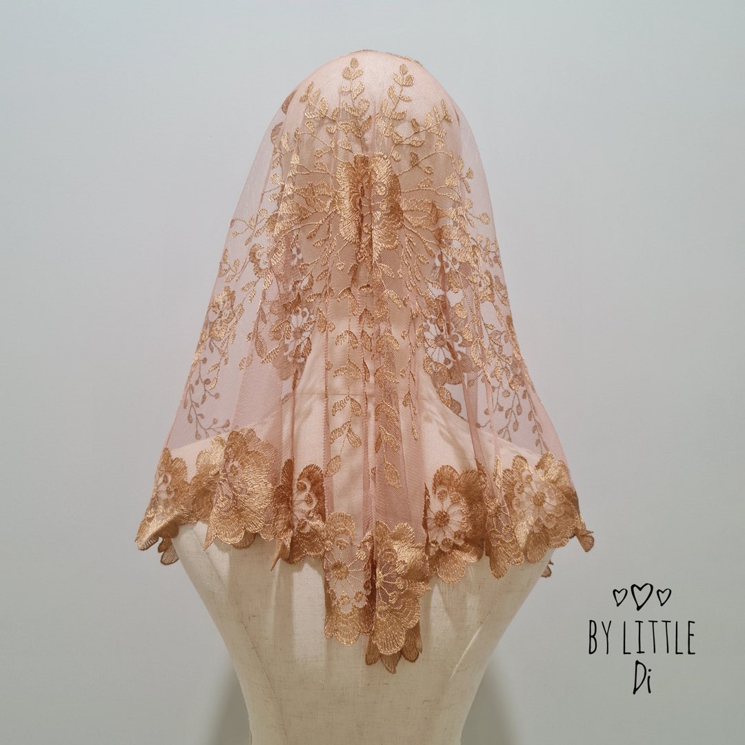 READY TO SHIP - St. Mary Magdalene Mantilla Chapel Veil for Latin Mass ...