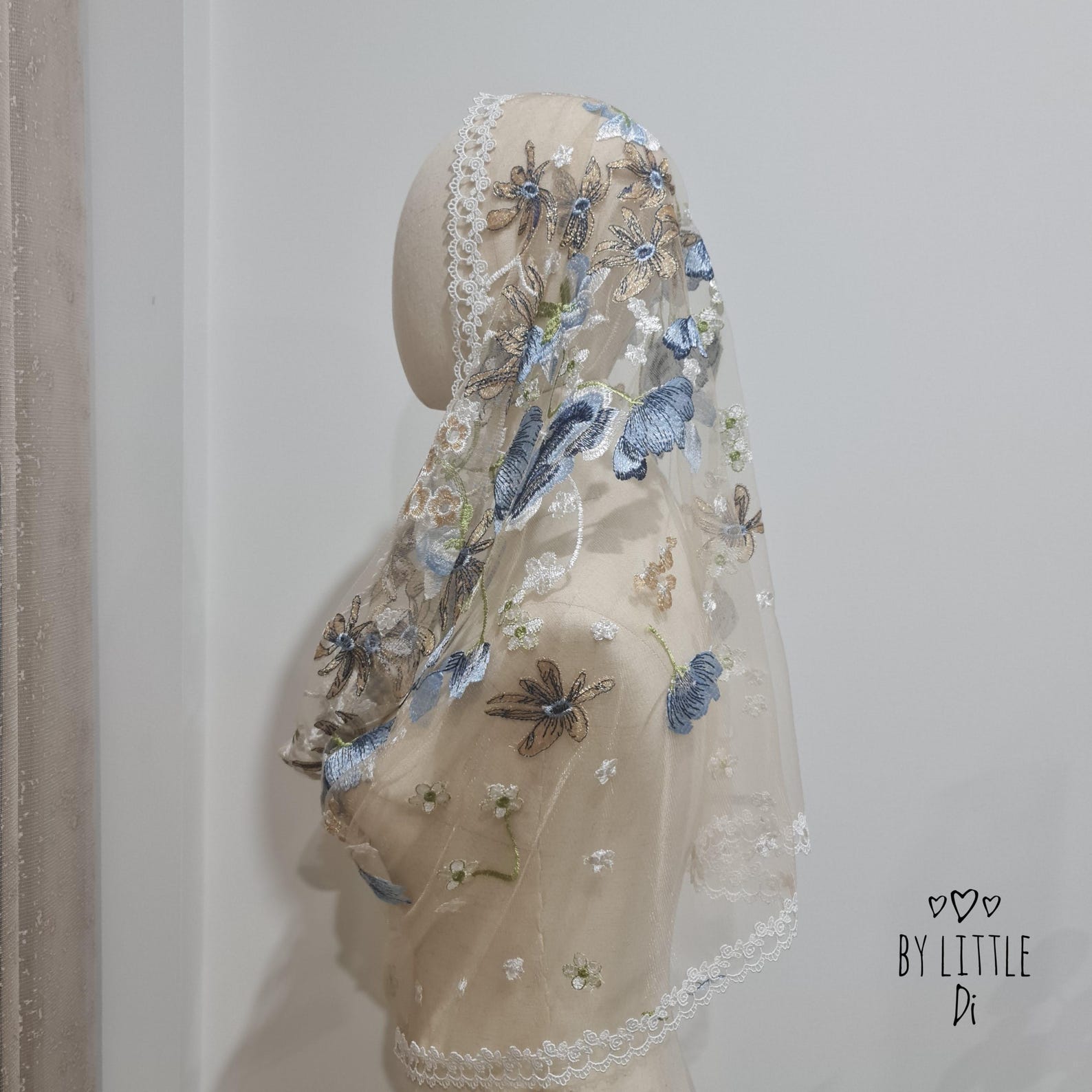 St. Barbara Infinity Veil for Catholic Mass | Traditional Mantilla for ...