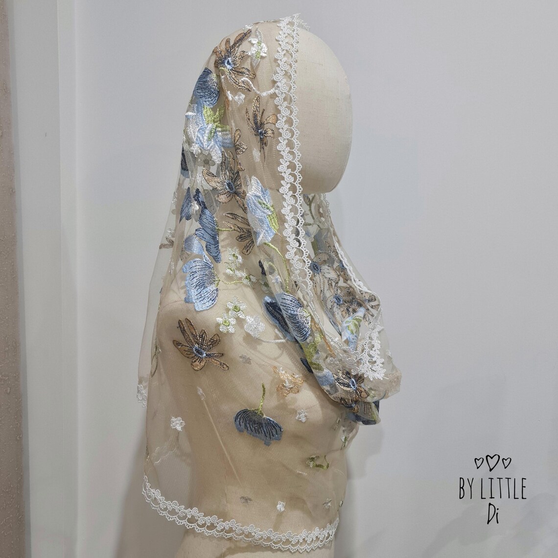 St. Barbara Infinity Veil for Catholic Mass | Traditional Mantilla for ...