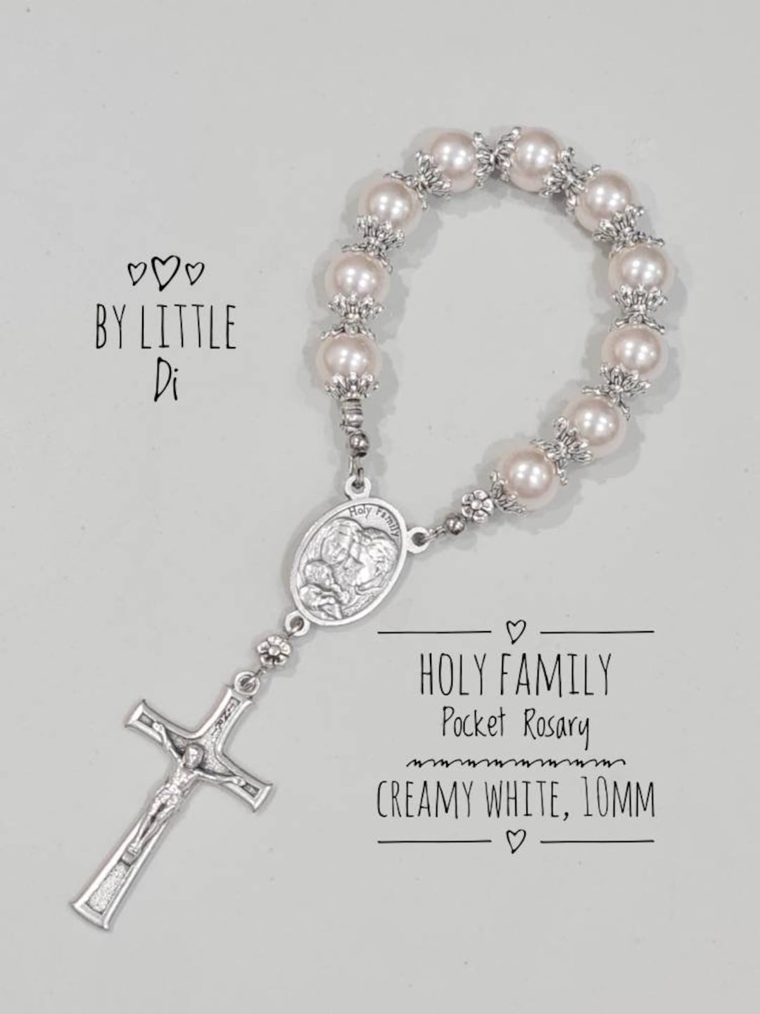 Holy Family Mini Rosaries, Small Rosaries, Baptism Favors, Wedding ...