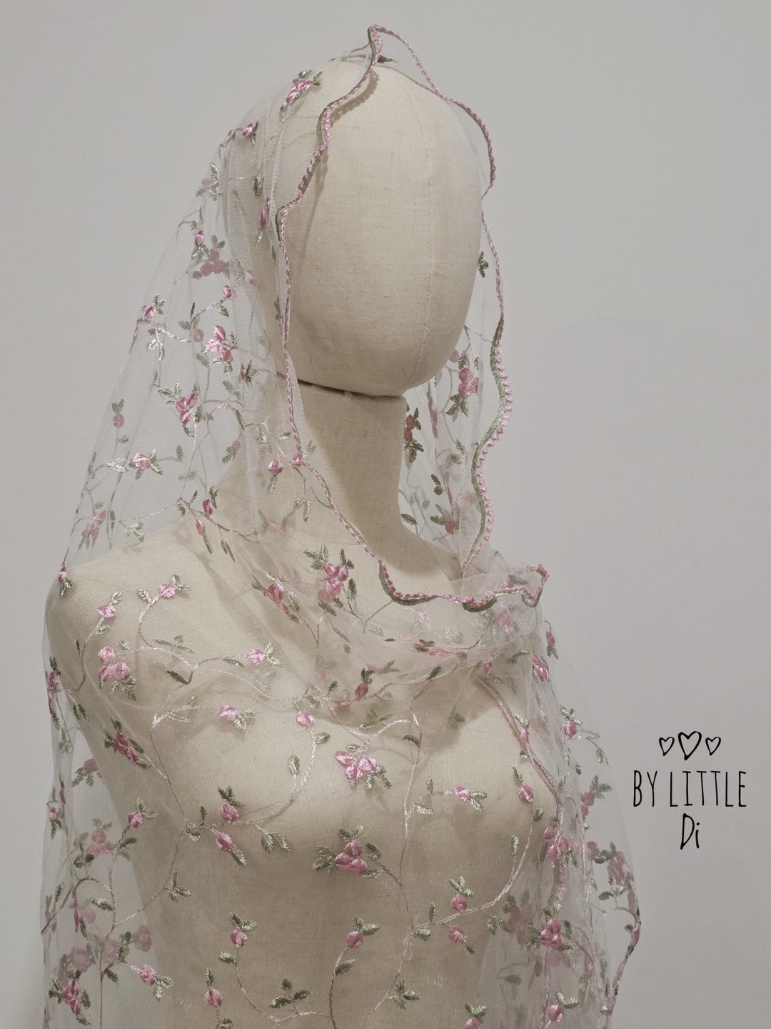 St. Therese the Child Jesus Shawl Veil for Catholic Mass, Latin Mass ...