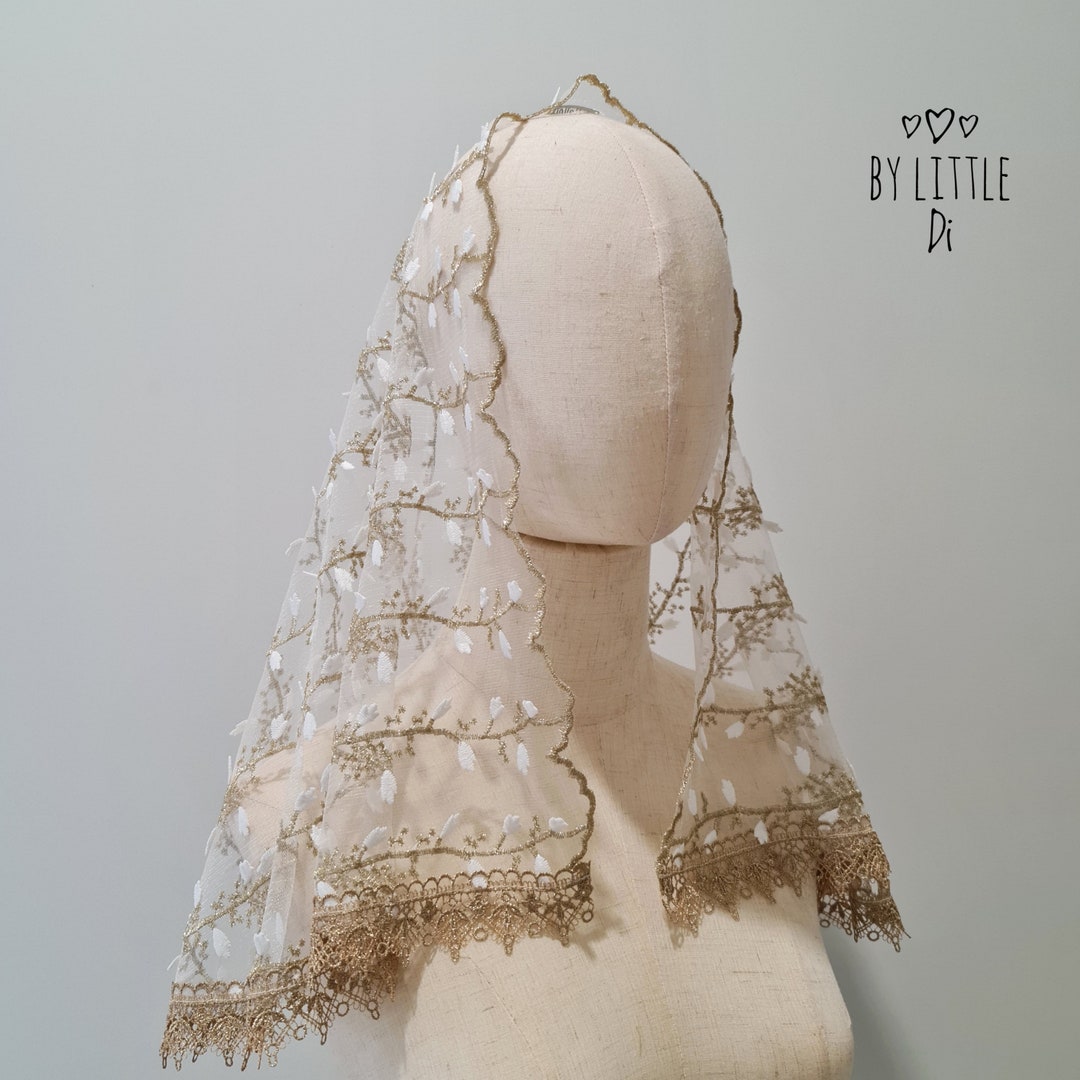 Queen of Angels Latin Mass Veil for Girls | First Holy Communion Veil ...
