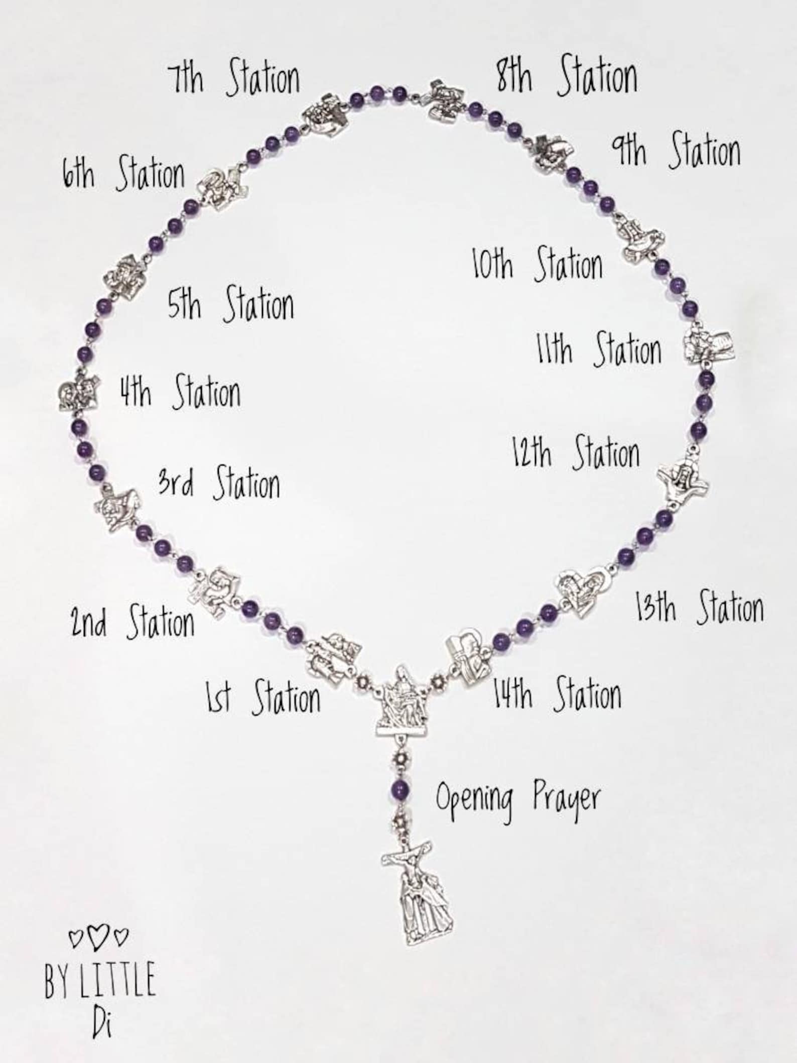 Stations of the Cross Rosary Passion of Christ Chaplet Way | Etsy