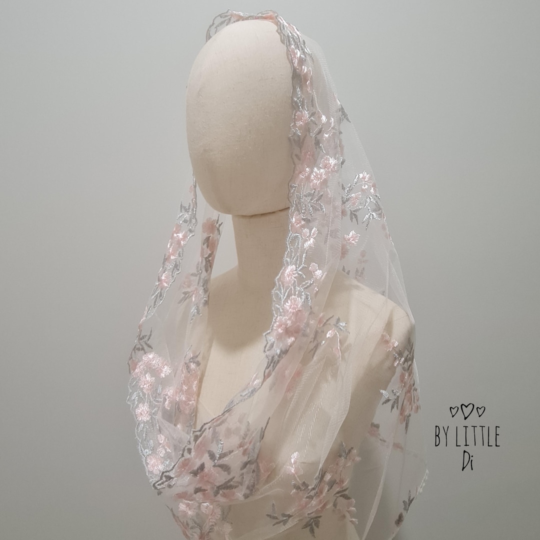 St. Catherine of Siena Infinity Veil | Mantilla Chapel Veil for Latin ...