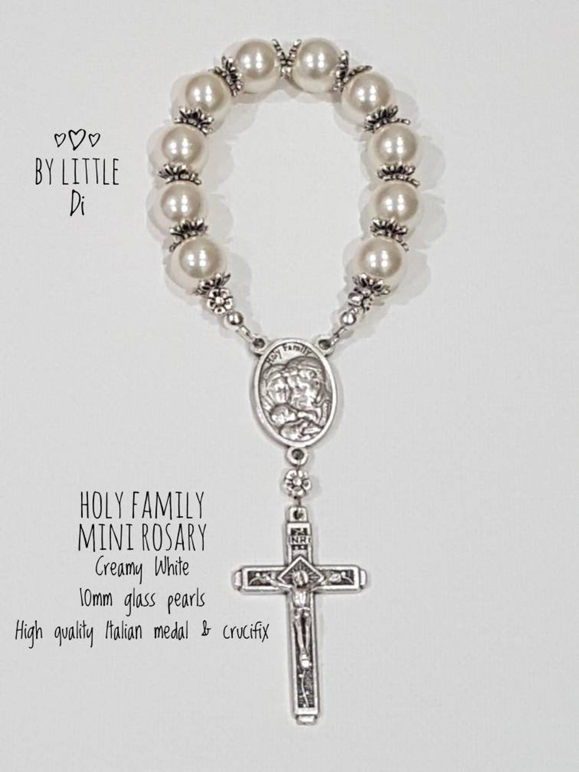 Holy Family Mini Rosaries Small Rosaries Baptism Favors | Etsy