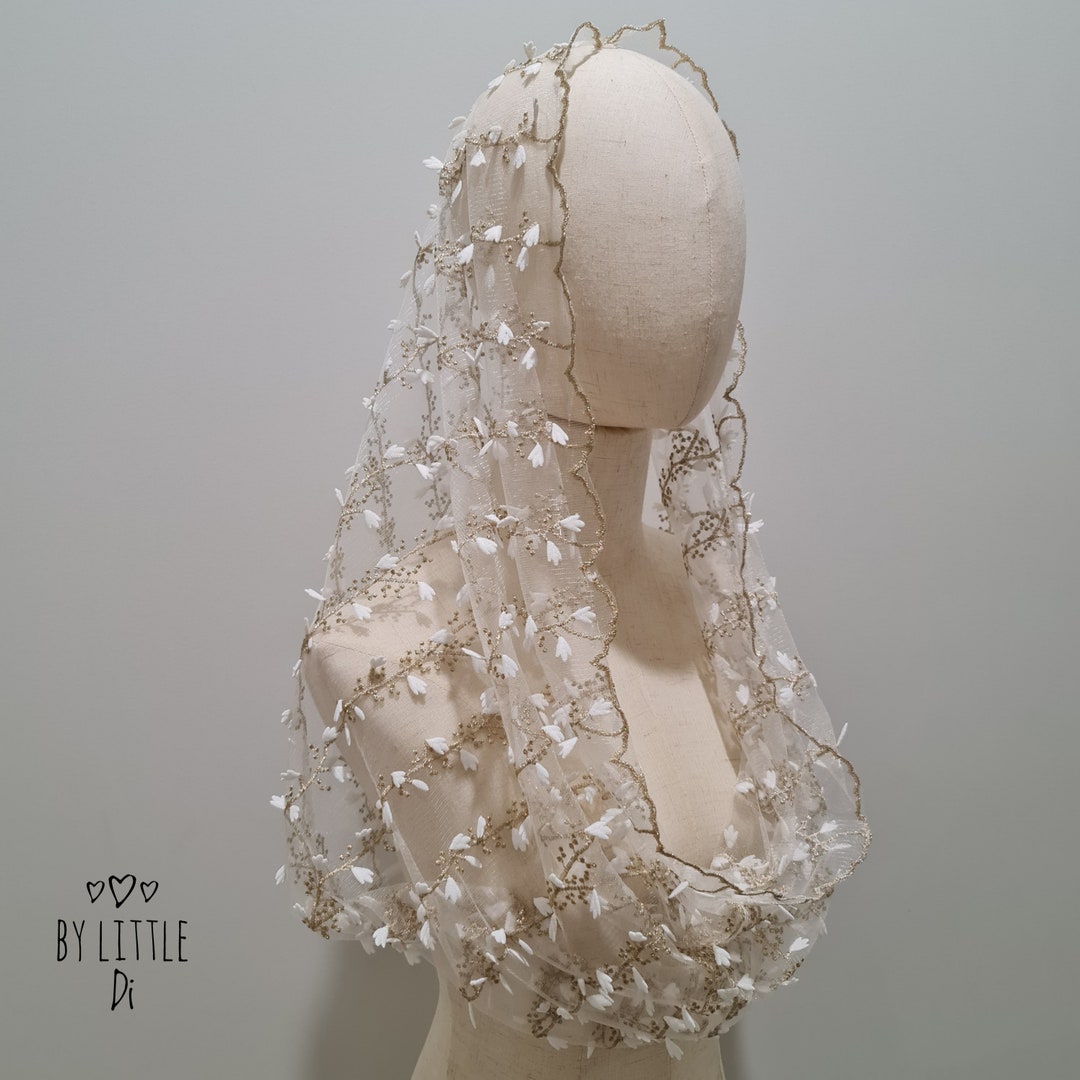 Queen of Angels Infinity Veil for Catholic Mass, Latin Mass Veil ...