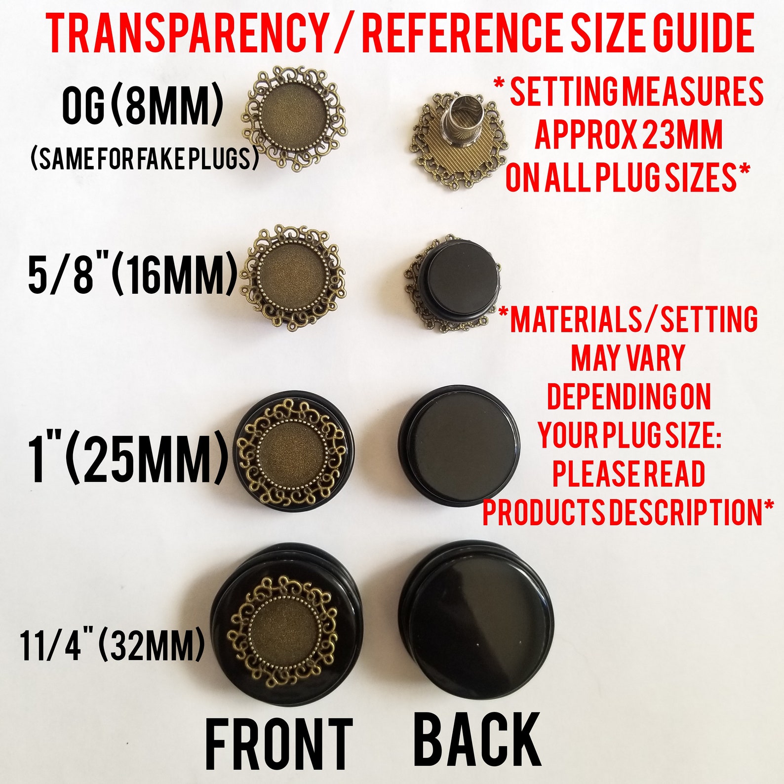 0g-1 All the Glitters & Gold Plugs Gauges Sold by PAIR - Etsy