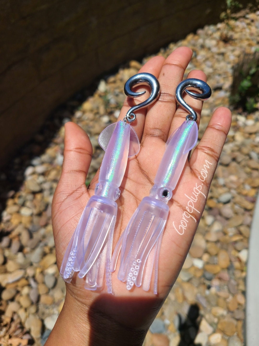 Squid Ear Weights, Hangers 6g 2g 0g 00g (4mm+) Gauges,sea, Ocean ...