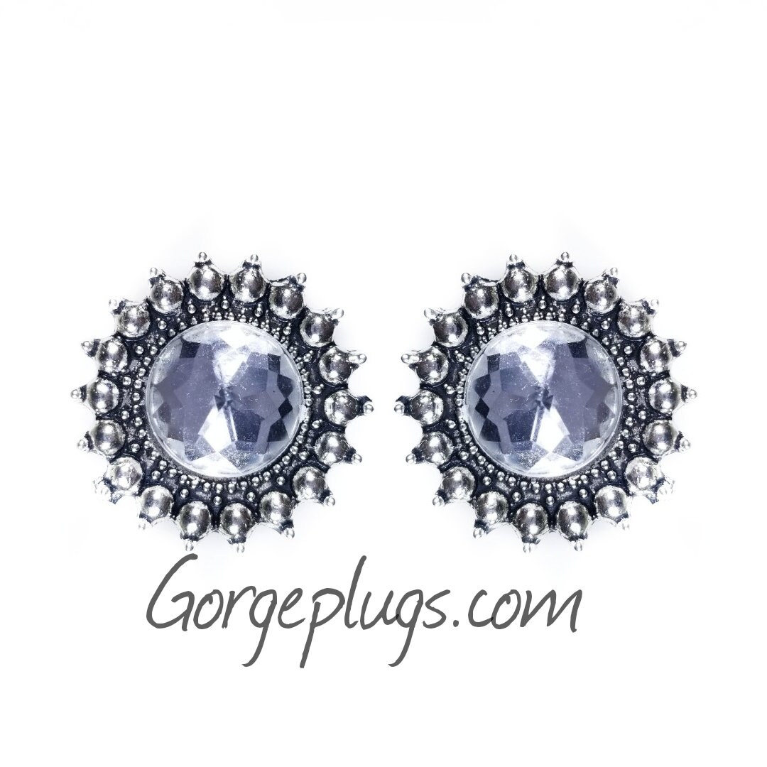 PICK SIZE Ice Princess Fancy Formal Plugs Gauges 0g-1 1/8" (8mm-28mm ...