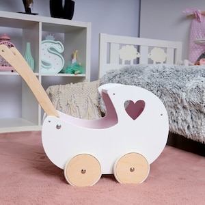 Custom Doll Stroller,toddler Walker, Wooden Stroller,baby Photo Prop ...