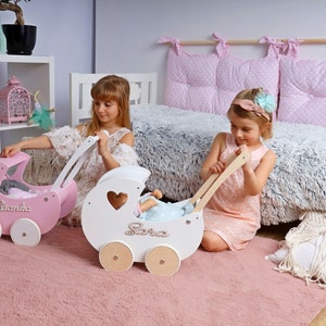 Custom Doll Stroller,toddler Walker, Wooden Stroller,baby Photo Prop ...