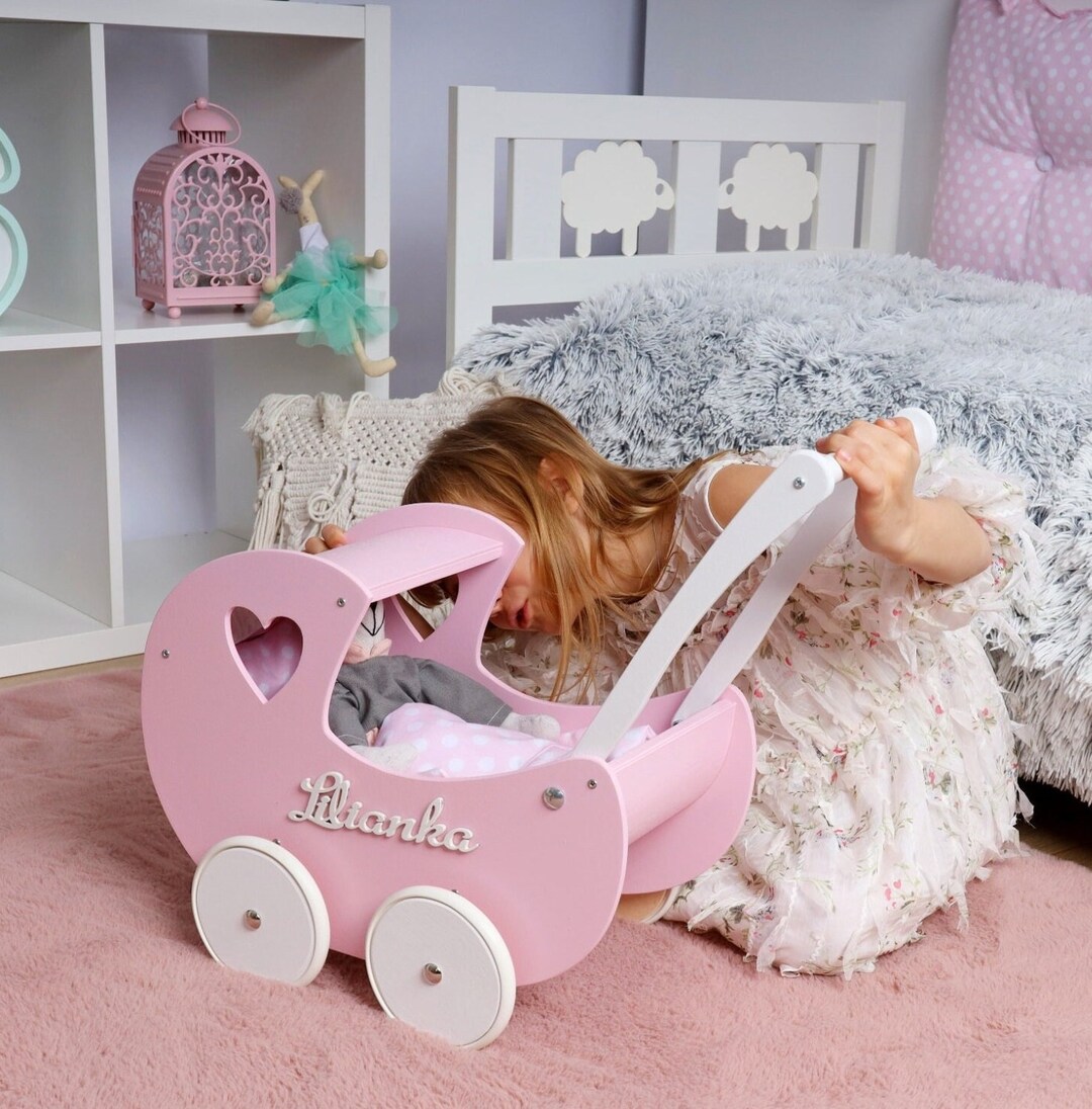 Gift for Baby Girl, Custom Doll Stroller,toddler Walker, Wooden ...